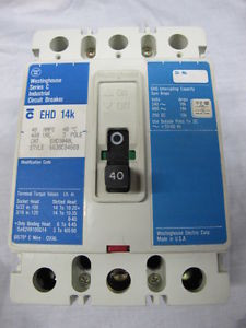 Westinghouse Ehd3040 3 Pole 40 Amp 40 Amp Circuit Breaker - SPW Industrial