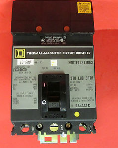 Square D 30A. 3 Pole Circuit Breaker Series 3 Fc34030 Yb-128A - SPW ...