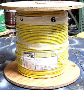 Thhn 1000 Ft. #6 Awg Stranded Copper Wire- 600 Volt - 65 Amp - Yellow ...