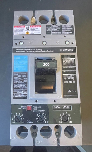 Siemens Fxd63B200 Circuit Breaker 200Amp 600V - SPW Industrial