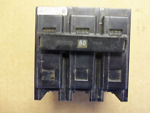 Cutler Hammer Ba Bab Bab3080H 80 Amp 3 Pole 240V Circuit Breaker ...