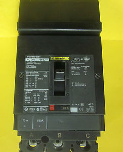 Square D Hd 060 Hda36020 3 Pole 20 Amp Powerpact Circuit Breaker - SPW Industrial