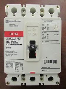 Cutler Hammer Industrial Circuit Breaker 100 Amps 3 Pole Fd3100 - SPW ...