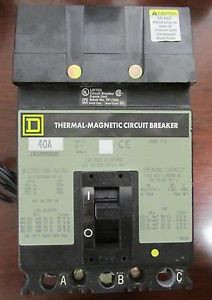 Square D Fa340401021 3 Pole I Line Circuit Breaker 40 Amp 480V 120-240V ...