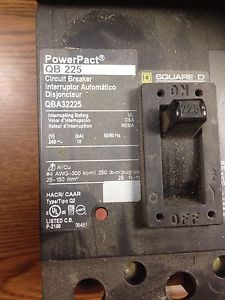 Square D Powerpact Qb 225 Qbl3225 225 Amp 240 Volt 3 Poles - SPW Industrial