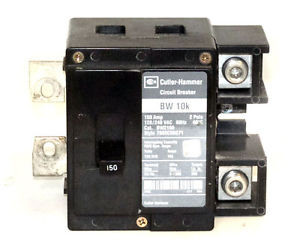 Cutler Hammer Bw2150 150A 2-Pole 120/240V Circuit Breaker 1 Year ...