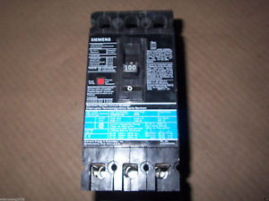 Siemens Ite Ed4 Ed43B100 100 Amp 3 Pole 480V Circuit Breaker Black ...