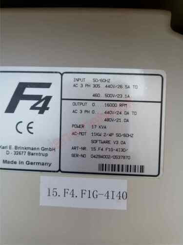 One New F4 11Kw 15.F4.F1G-4I30/ Inverter - SPW Industrial