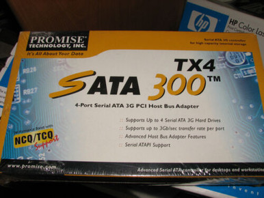 Promise Sata 300 Tx4 Pci 4 Port Serial Ata 3G Host Bus Adapter New ...