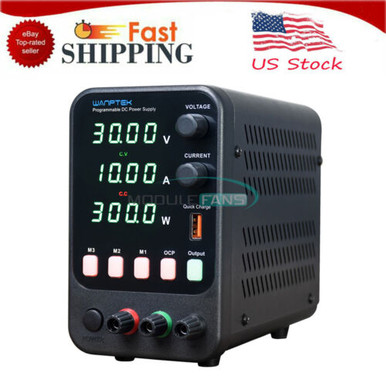Adjustable Dc Power Supply 30V 10A Lab Programmable Voltage Regulator ...