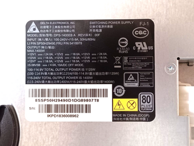 54Y8978 Lenovo Thinkstation P920 100-240V 1400W Power Supply Unit ...