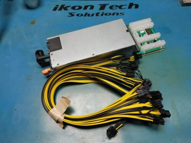 1100W Psu Breakout Board 16Awg Pcie Pci-E Cables Gpu Crypto Mining Power - SPW Industrial