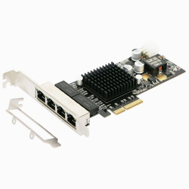 4-Port Poe Nic Gigabit Ethernet Network Adapter Rj45 Pci-E2.1 X4 Card Intel I350 - SPW Industrial