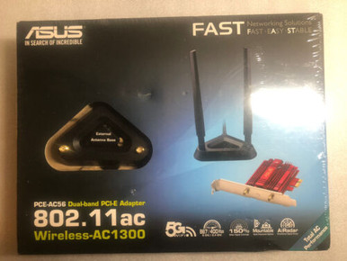 Asus Pce-Ac56 Dual-Band 2X2 Ac1300 Wifi Pcie Adapter With Heat Sink ...
