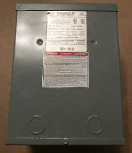 Square D 2S1F Transformer In 240/480, Out 120/240,2Kva 60Hz 1 Phase ...