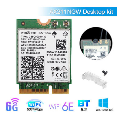 Intel Ax211Ngw Wifi 6E M.2 Cnvio2 Tri Band 802.11Ax Bluetooth 5.3 ...