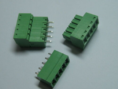 150 Pcs Screw Terminal Block Connector 3.5Mm 5 Pin/Way Green Pluggable Type New - SPW Industrial