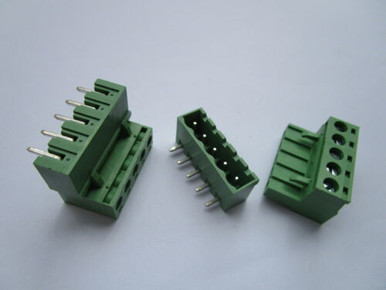 150 Pcs 5.08Mm Close Angle 5 Pin Screw Terminal Block Connector ...