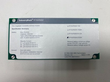 Industrypack Ip-Nvram Industry Pack Ipnvram 256K - SPW Industrial