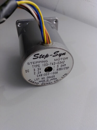 Fujitsu Printer Dl6400 Step-Syn Stepper Motor Sanyo 103-743-0342 Ca1003 ...