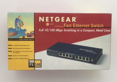 Netgear Fs108 8-Port 10/100Mbps Fast Ethernet Switch - SPW Industrial