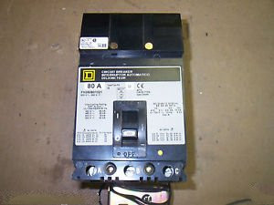 Square D Fh Fh36080-1021 80 Amp 3 Pole Circuit Breaker Fh360801021 ...