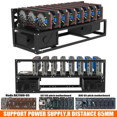 8 Gpu Ethereum Btc Mining Rig Frame Miner Motherboard Bracket Ak2980 ...
