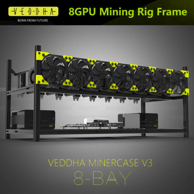 8 Gpu Stackable Open Air Mining Case Computer Frame Rig Bracket - SPW ...