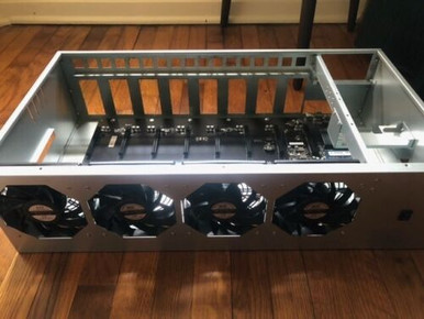 Eth Mining Rig Frame 8 Gpu Miner Case W/ 4 Fan, 4Gb Ram, Ssd, Mining Mb ...