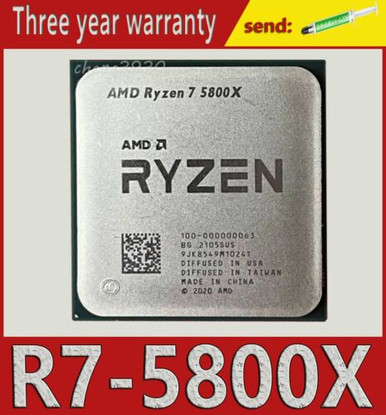 Amd Ryzen 7 5800X Am4 3.8Ghz 8-Core 16Thr 105W R7-5800X Cpu Processor - SPW Industrial