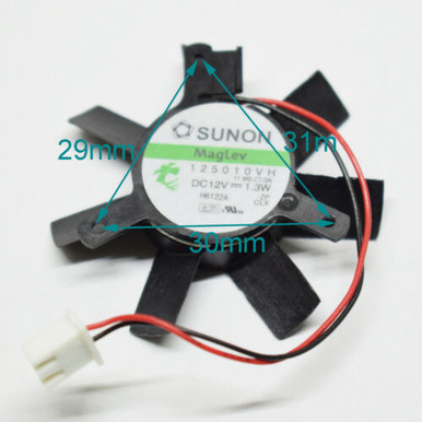 100Pcs Sunon 125010Vh 50X50X10Mm 5010 7 Blades 12V 1.3W 2Pin Graphics ...