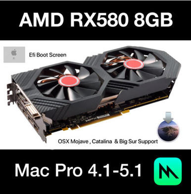 Apple Mac Pro Amd Xfx Rx580 8Gb Pci-E Video Card Osx Catalina Big Sur ...