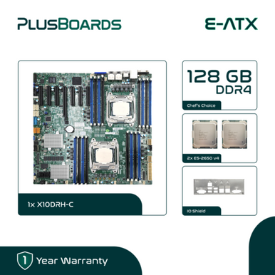 Supermicro X10Drh-C Lga 2011 C612 E-Atx Motherboard W/ 2X E5-2650 V4 ...
