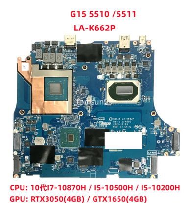 La-K662P For Dell Dell G15 5510 Motherboard I5/I7 Cpu Gtx1650 Rtx3050 ...