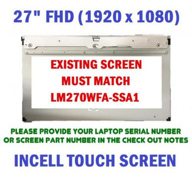 Hp 27-D 27-D0031 27" Borderless Lcd Screen All-In-One Touch Screen Fhd ...