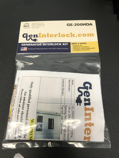 GE-200HD General Electric Generator interlock kit 150 200 Amp Panels ...