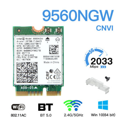 Intel Wireless-Ac 9560 M.2 Cnvio Dual Band Bluetooth 5.1 Wireless ...