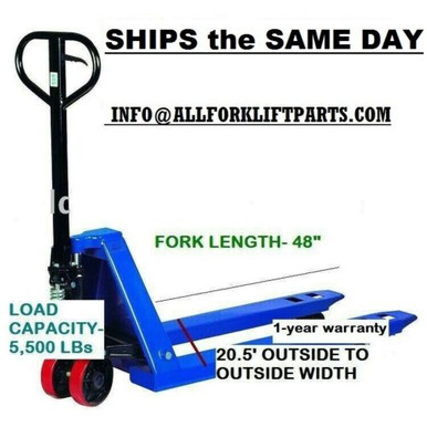 Narrow Fork Pallet Truck 5500 Lb 20.5X48 Small Pallet Jack Narrow Width ...