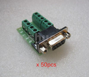 50xDB9-G2 DB9 Nut Connector 9Pin female Adapter Trustworthy RS232 to ...