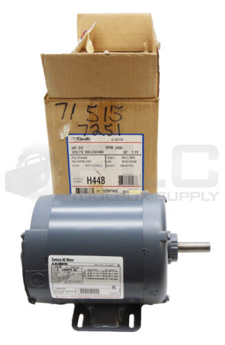 New A.O. Smith 8-125879-02 Century Ac Motor Fr:J56 3/4Hp 3450Rpm 3Ph ...