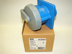 New Hubbell Hbl560R9W Ac Receptacle Iec60309 560R9W Iec 309 Pin ...