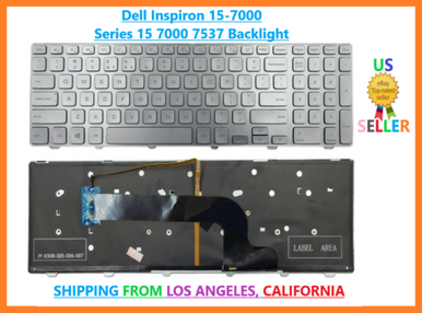 Dell Inspiron 15 7000 7537 Nsk-Lg0Ln-A00 0Kk7X9 Silver Backlit Keyboard ...