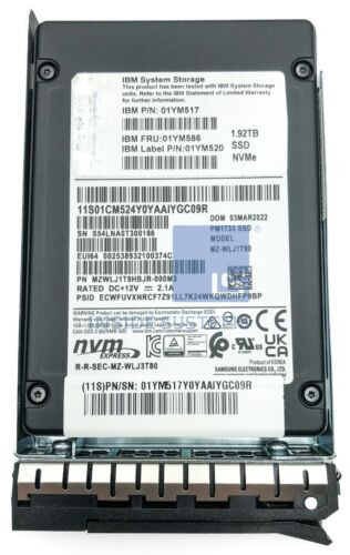 01Ym586 Ibm 1.92Tb 2.5" Nvme Flash Drive - SPW Industrial