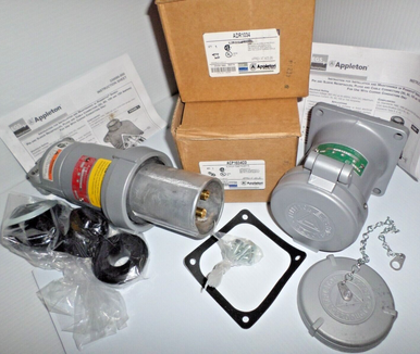 Appleton Acp1034Cd & Adr1034 100-Amp Pin & Sleeve Generator Plug ...