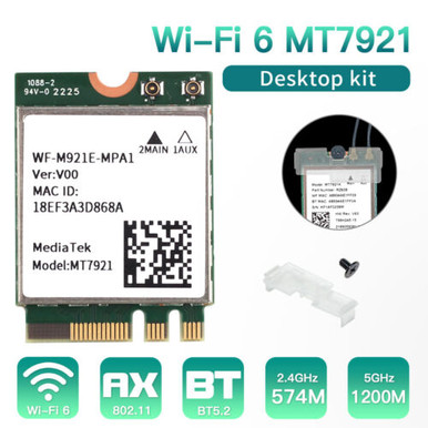 Mt7921 M.2 Ngff Wifi Card Dual Band 1800Mbps Bluetooth 5.2 Wireless ...
