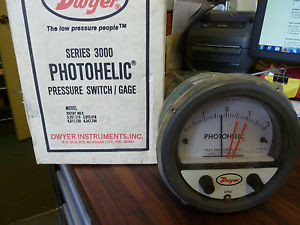 Dwyer Photohelic Pressure Switch/Gage Series 3000 0 to 2 inches of ...