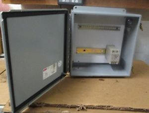 Hoffman A1212Ch Jic Junction Box Enclosure Panel W/Omron Power Supply ...
