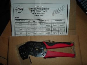 Molex 11-01-0209 Hand Crimping Crimper Tool Wire Cr60930B A24 Awg B26 ...