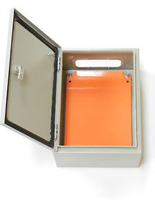 New Lockable/Key Enclosure W/B.Plate 400X300X150 16X12X6 Indoor/Outdoor ...