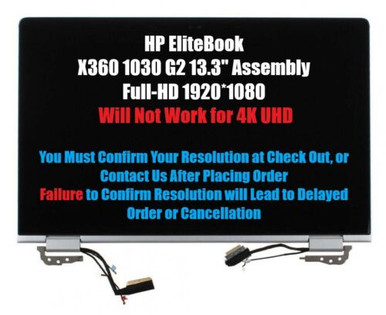 Hp Elitebook X360 1030 G2 Fhd Lcd Led Screen Touch Digitizer Hinge Up ...